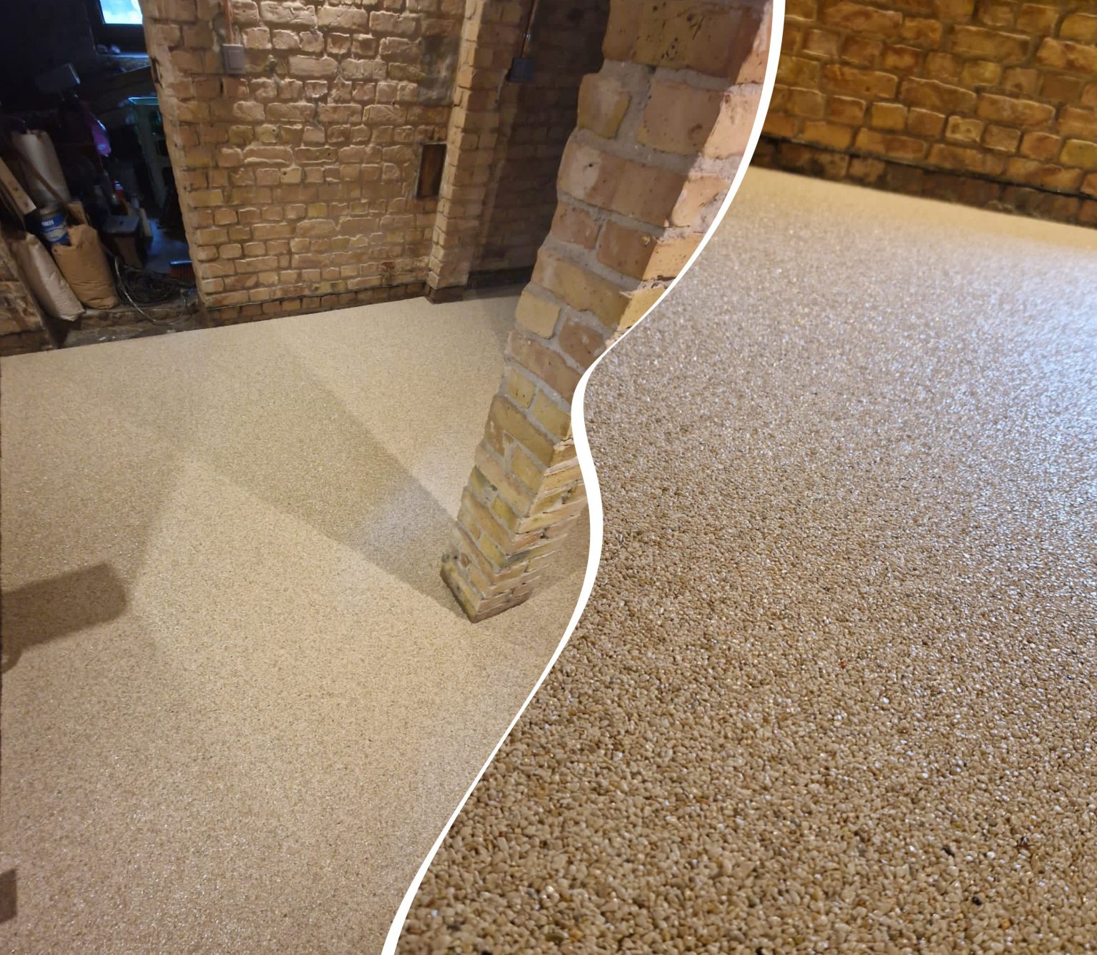 Stone carpet basement – Quarzkiesboden Zimmermann